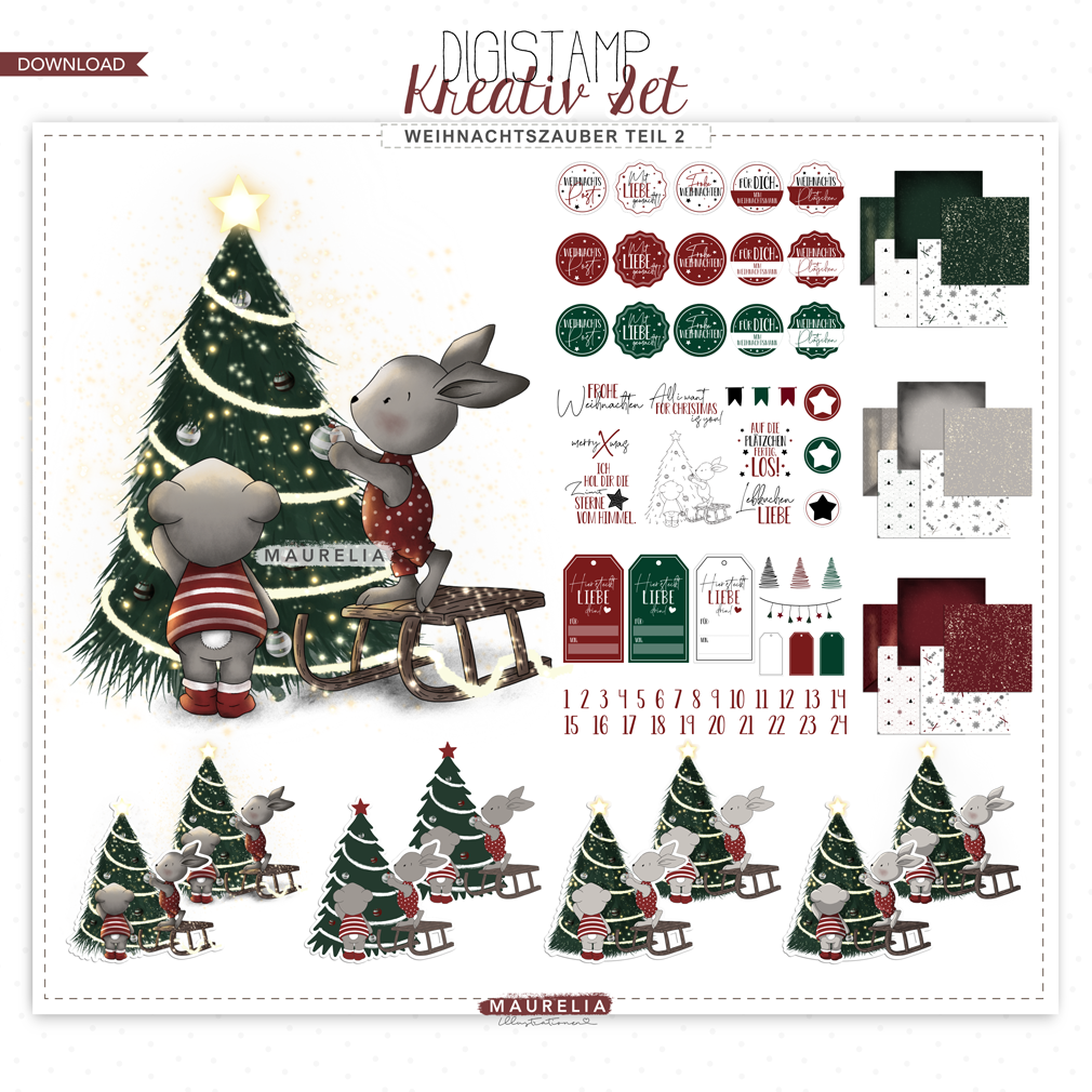 Weihnachtsbaum - DigiStamp Weihnachten | MAURELIA | Geschenk