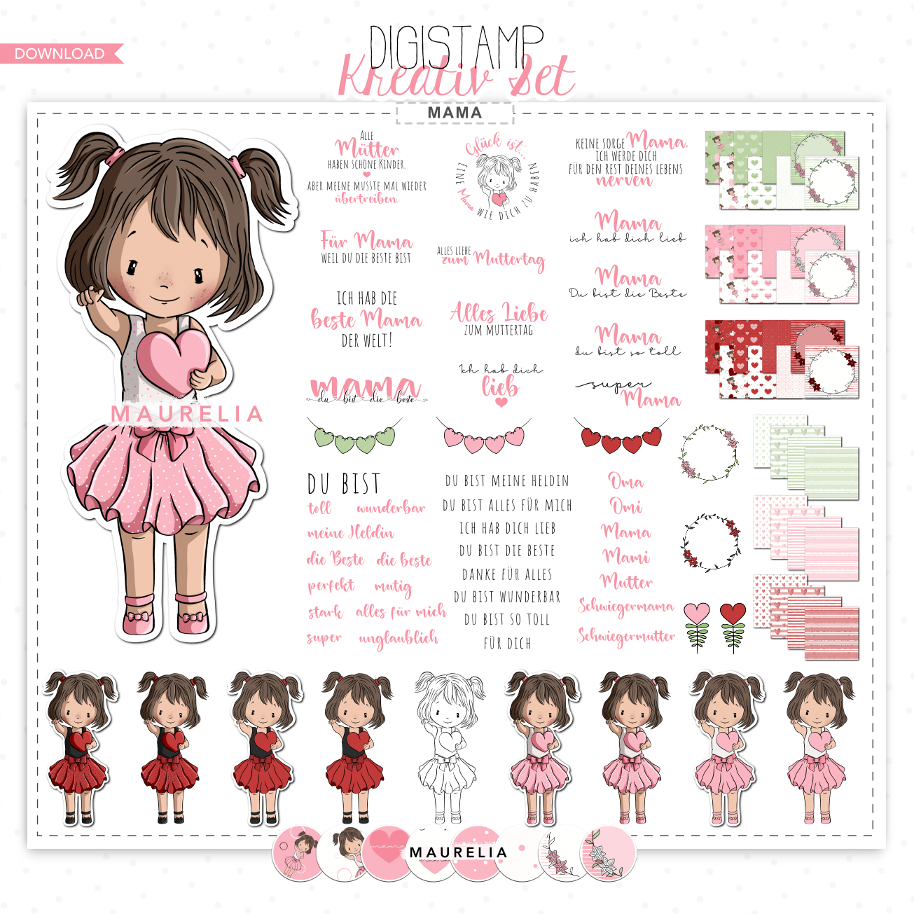 Mama - DigiStamp Muttertag | MAURELIA