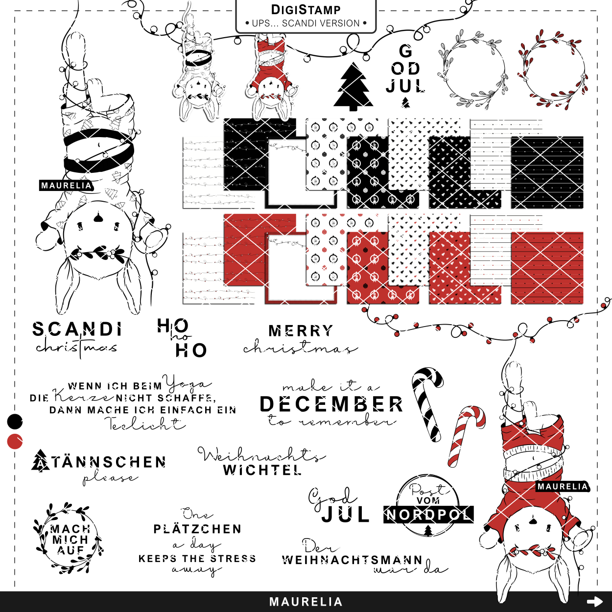 UPS Scandi-Version - DigiStamp Weihnachten | MAURELIA
