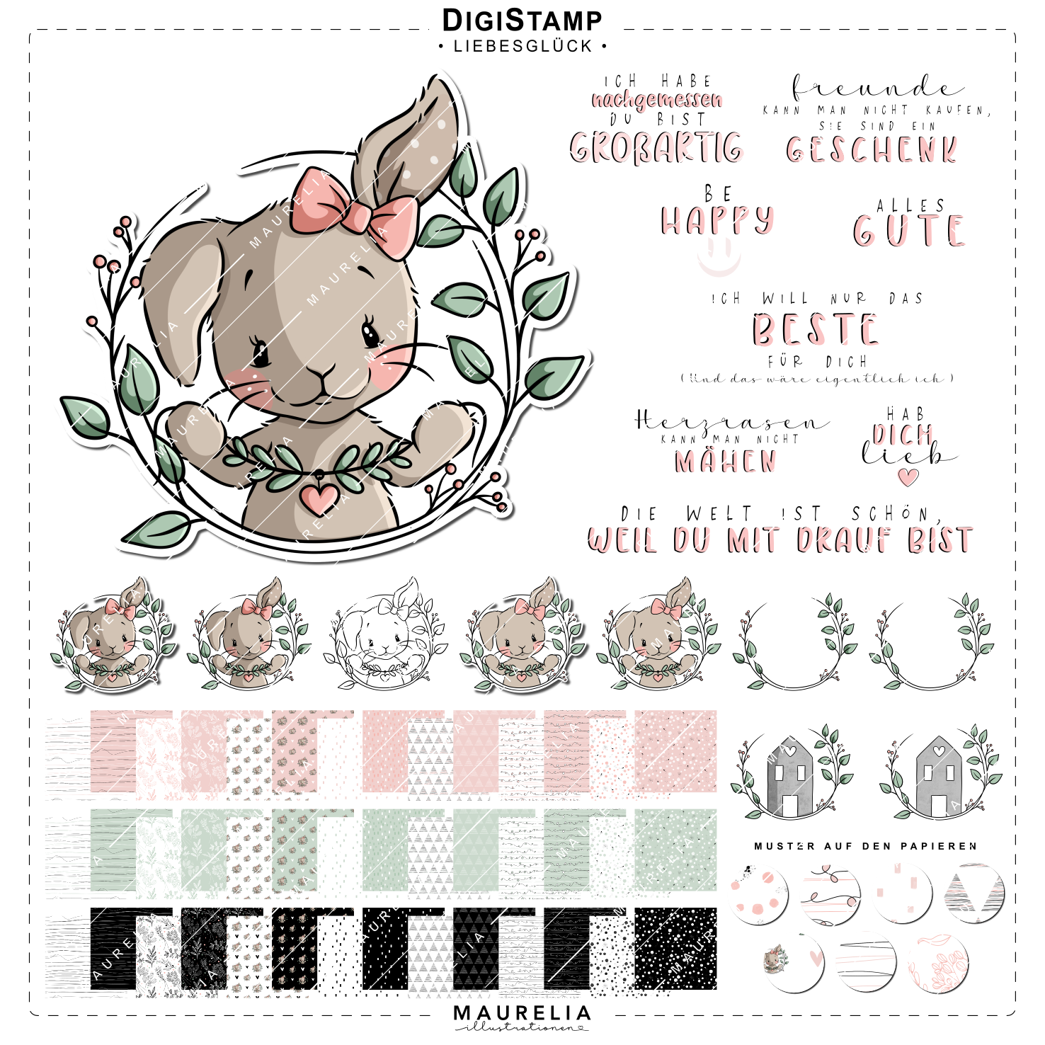 Liebesglück - DigiStamp Allrounder | MAURELIA
